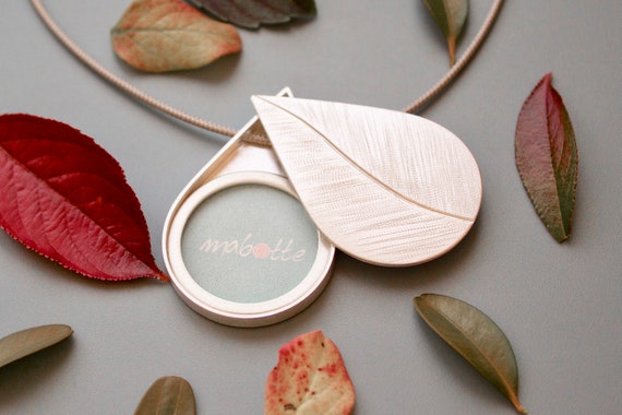 Drop Shaped Leaf Locket for Large Photo - Etsy