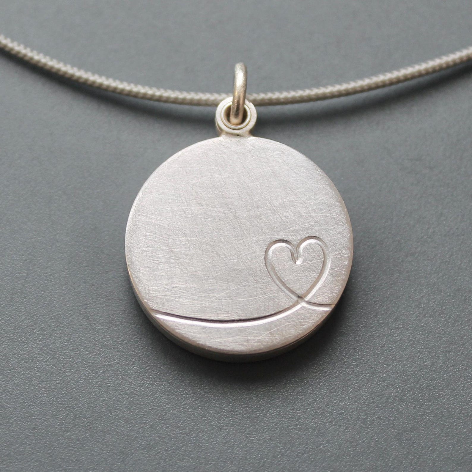 Modern Love Locket for One Picture in Sterling Silver - Etsy