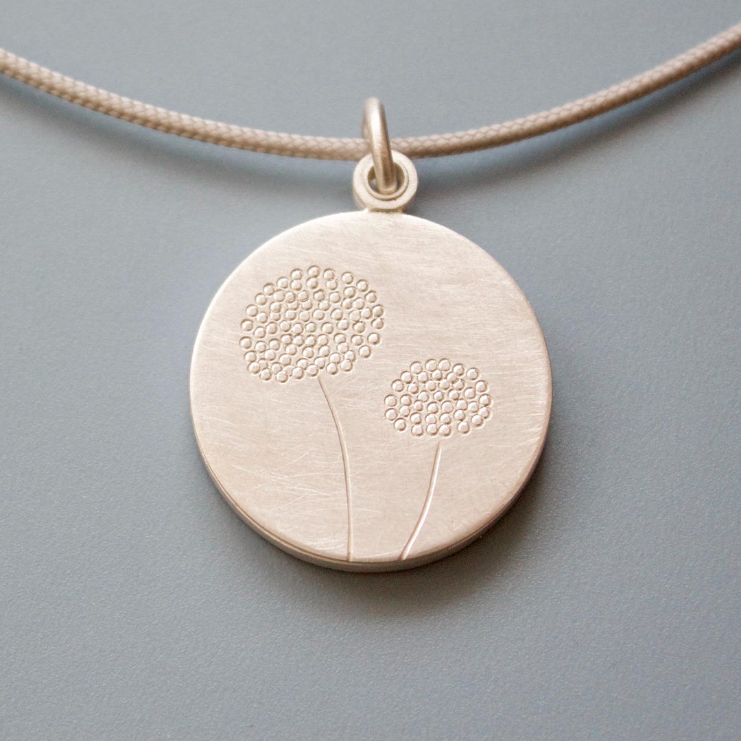 Elegant Dandelion Locket for One Photo in Sterling Silver - Etsy