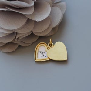 Romantic Golden Love Locket for One Photo - Etsy