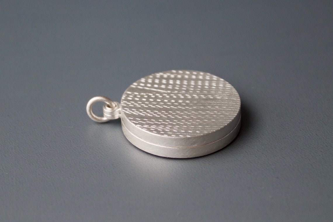 Unique and stylish locket for two pictures modern sterling | Etsy