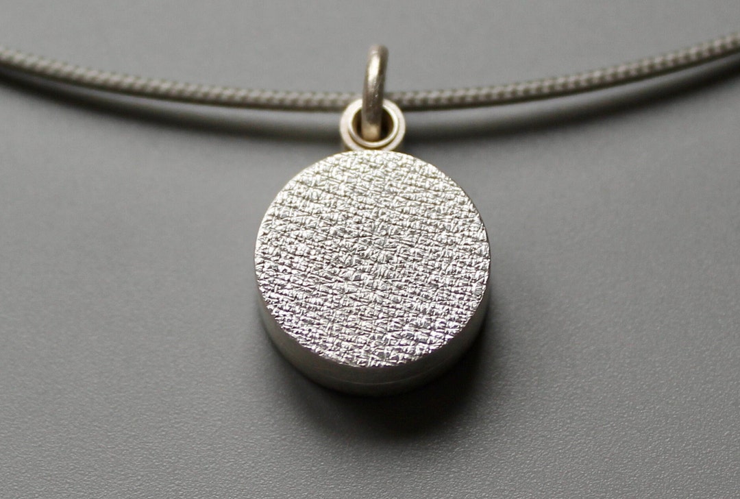 Minimalist Modern Locket for Two Small Photos Made From Textured ...