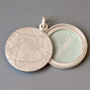Modern Love Locket for One Picture in Sterling Silver - Etsy