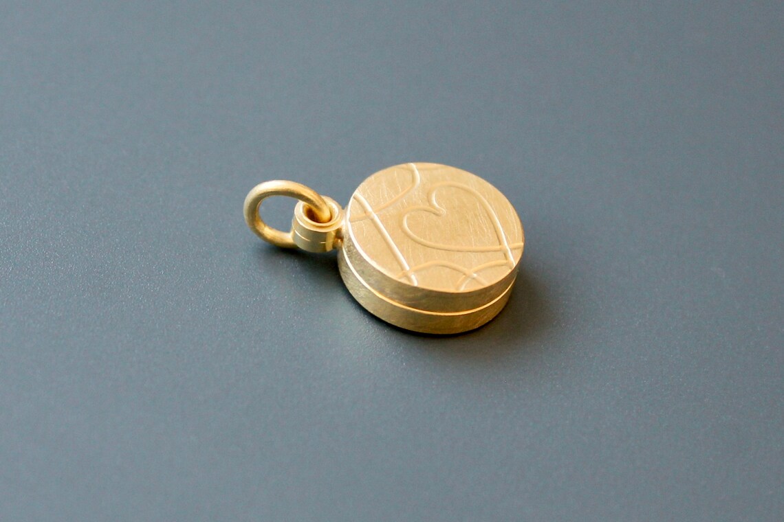 Romantic Golden Love Locket for Two Pictures With Elegant - Etsy