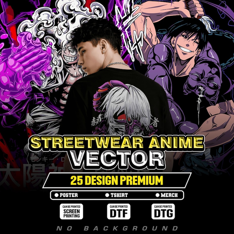 Anime Streetwear Vector - Etsy