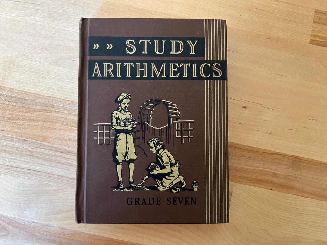 Vintage Educational Children's Book - Study Arithmetics Grade Seven ...