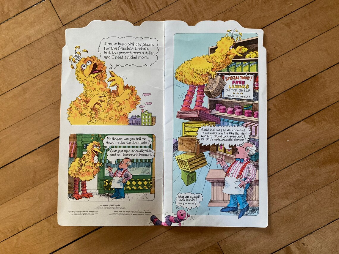 Vintage Children's Book Big Birds Big Blunder Sesame - Etsy