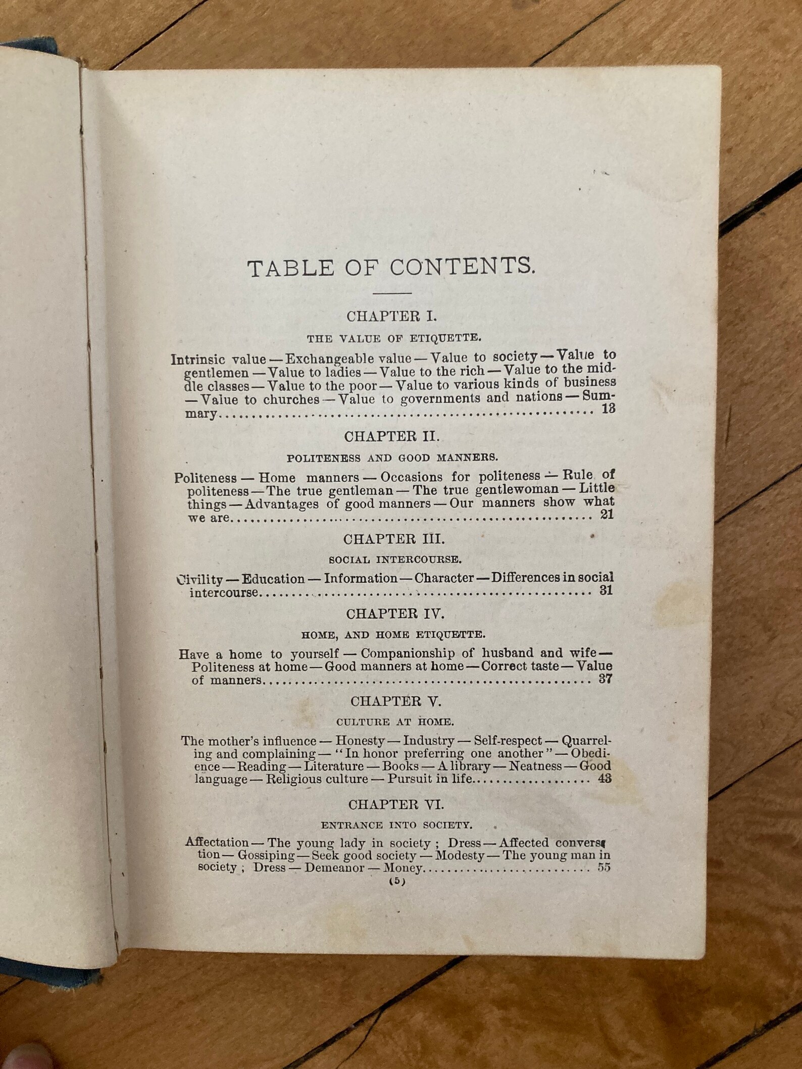 Antique Book- Rules of Etiquette and Home Culture, Illustrated by ...