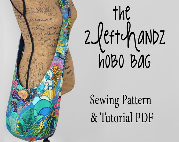 Hobo Bag PDF Sewing Pattern & Tutorial the 2lefthandz Hobo Bag Instant Download Boho Crossbody ...
