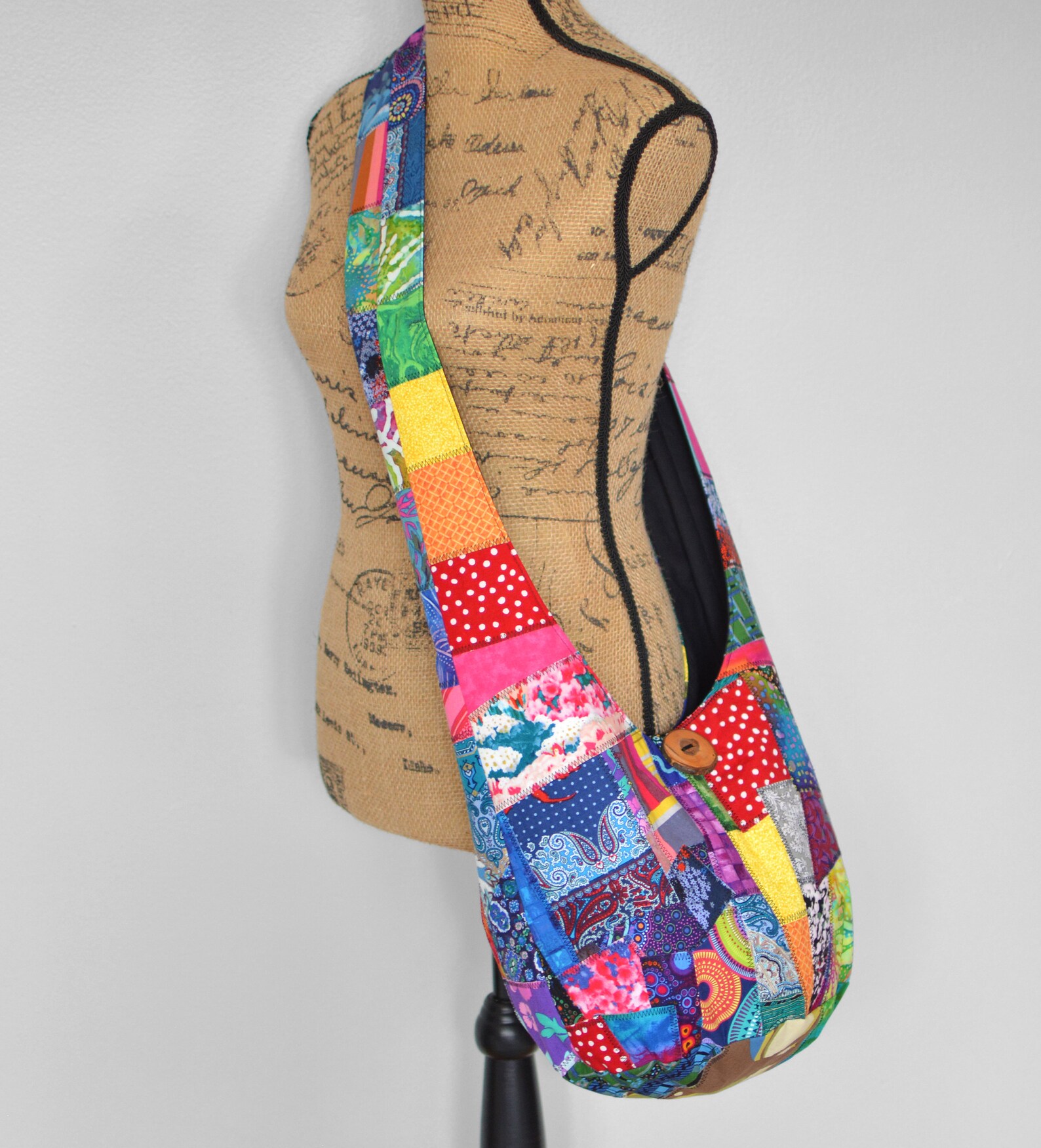 Crazy Quilt Boho Bag Crossbody Bag Patchwork Hobo Bag Handmade - Etsy