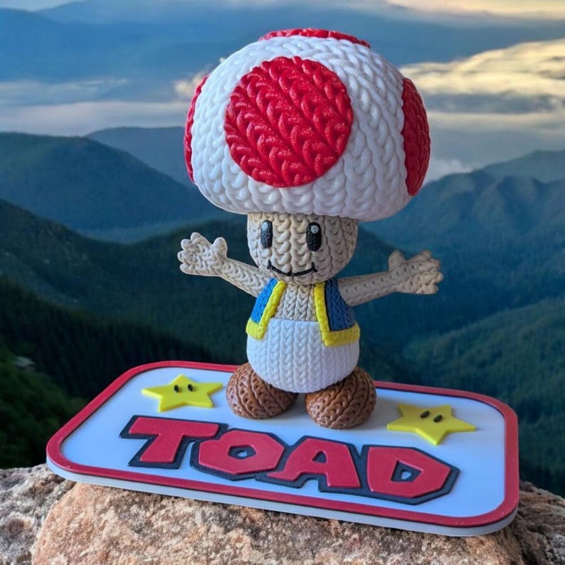 Toad Knitted Display Base STL File | 3D Printable Model (digital ...