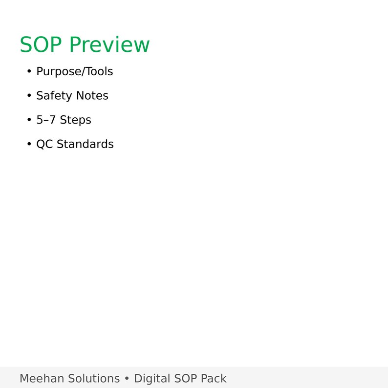 Restaurant SOP Pack • Kitchen Procedures • Food Safety Logs • Opening ...