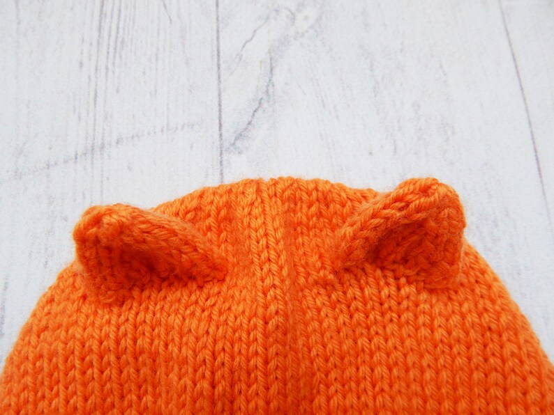 Newborn Foxy Bonnet PDF Knitting Pattern - Etsy