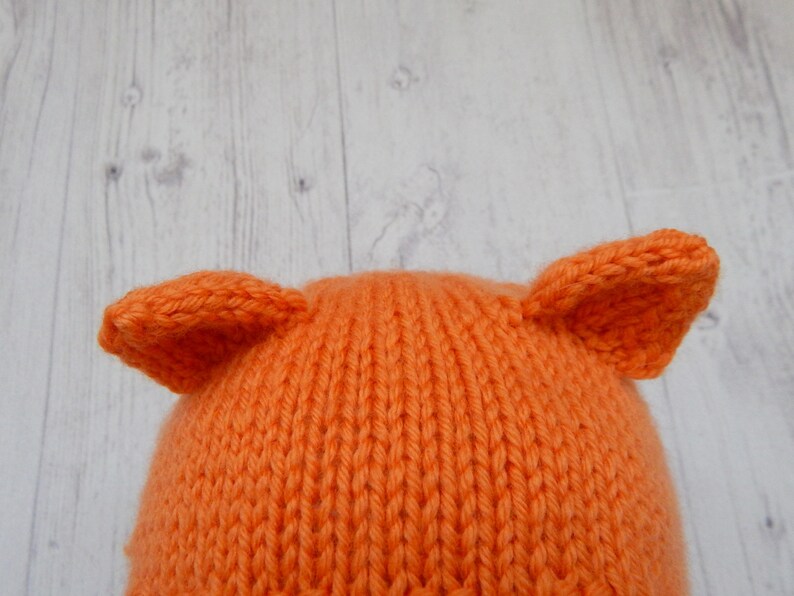 Newborn Foxy Bonnet PDF Knitting Pattern - Etsy