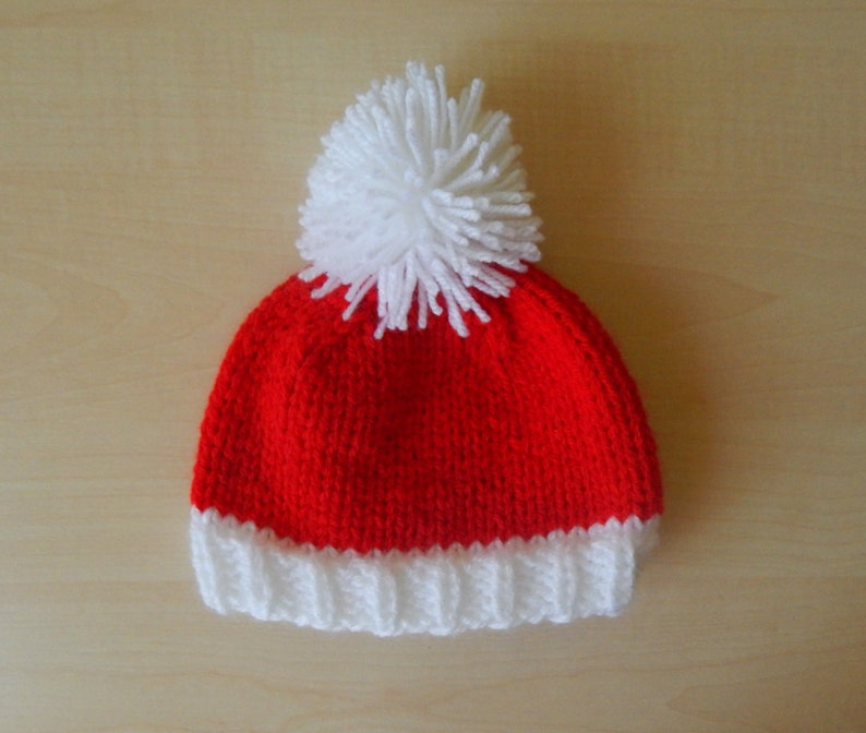 Baby Santa Hat PDF Knitting Pattern - Etsy
