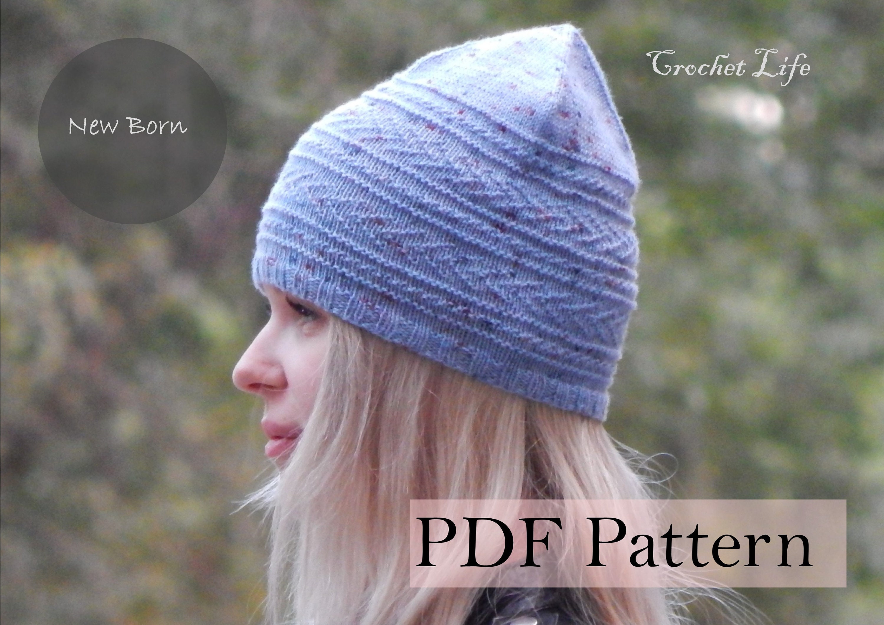 Beanie PDF Knitting Pattern - Etsy