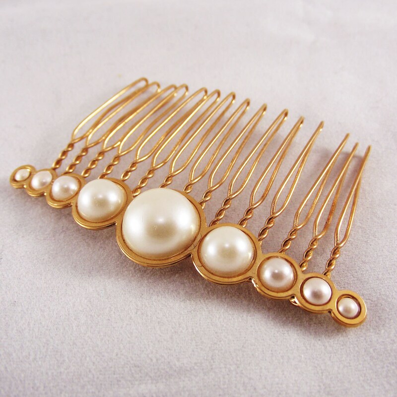 Gold Hair Comb - Etsy