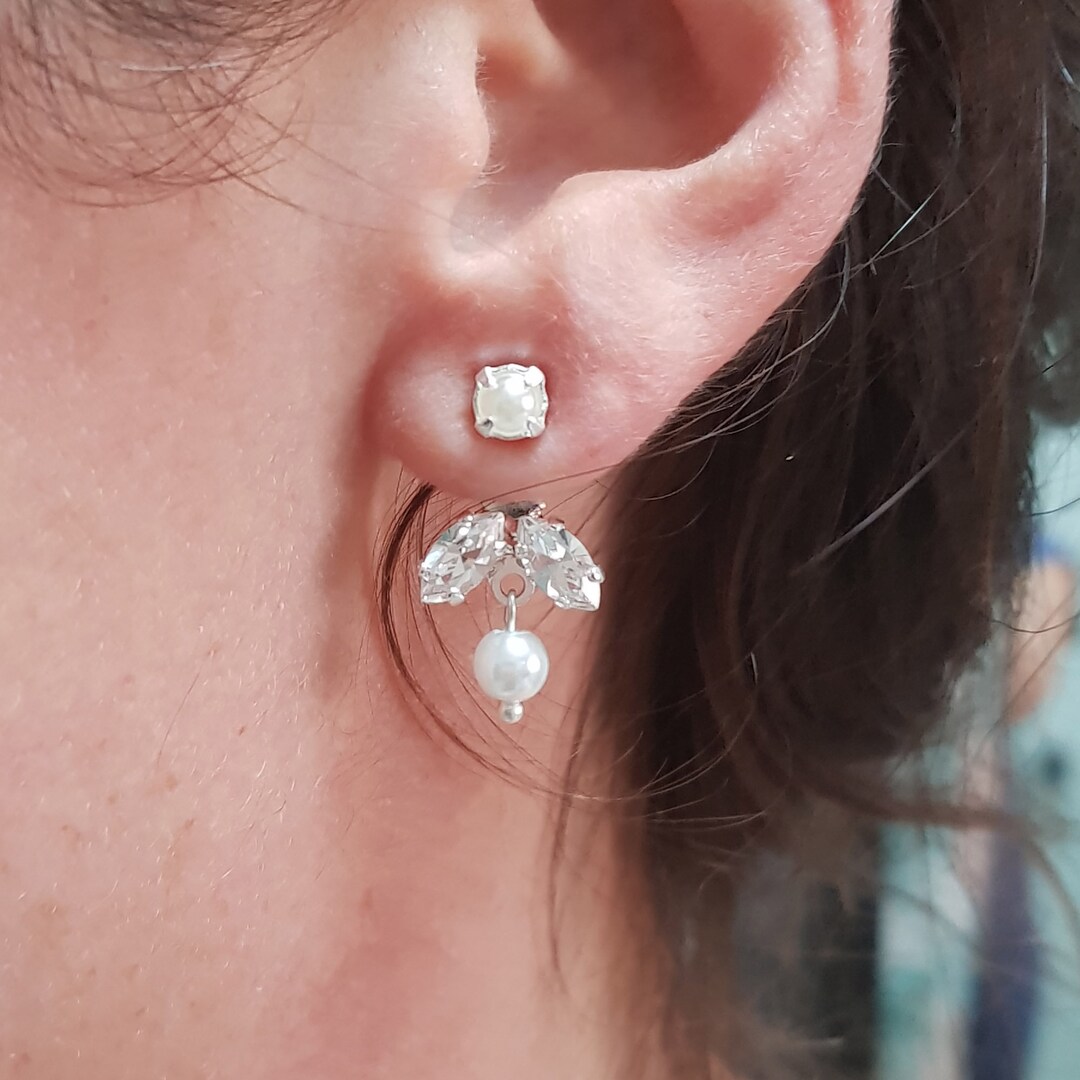 Minimal Ear Jacket Modern Ear Jacket Earrings Bridal Ear - Etsy