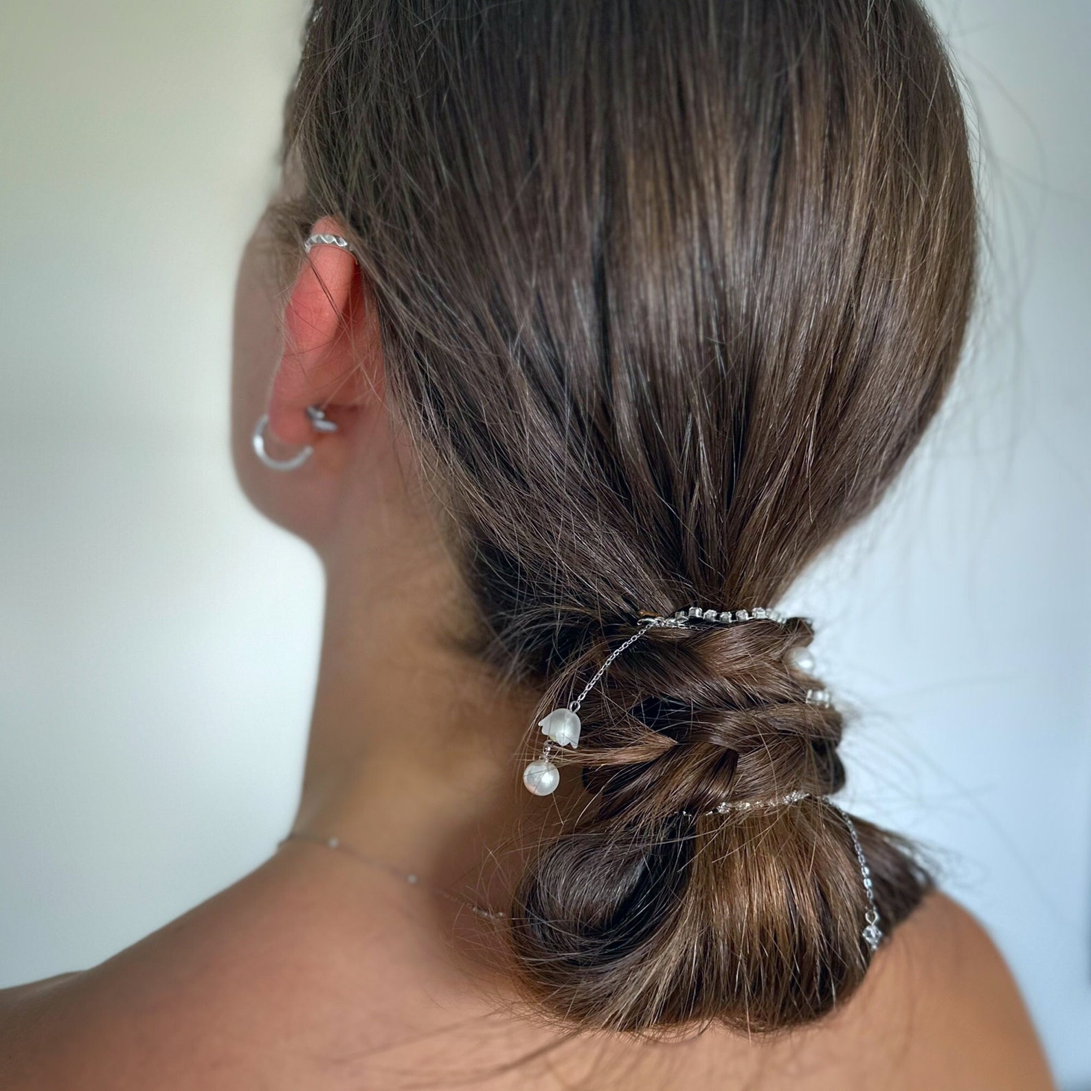 Delicate Pearl Hair Pins Hair Chain Clips Bridesmaid Hair - Etsy