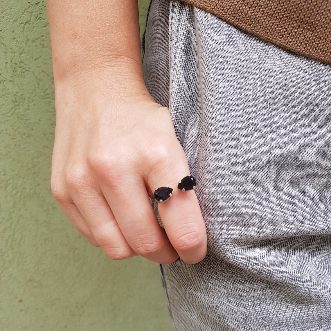 Adjustable Ring Adjustable Thumb Ring Open Silver Ring Set - Etsy