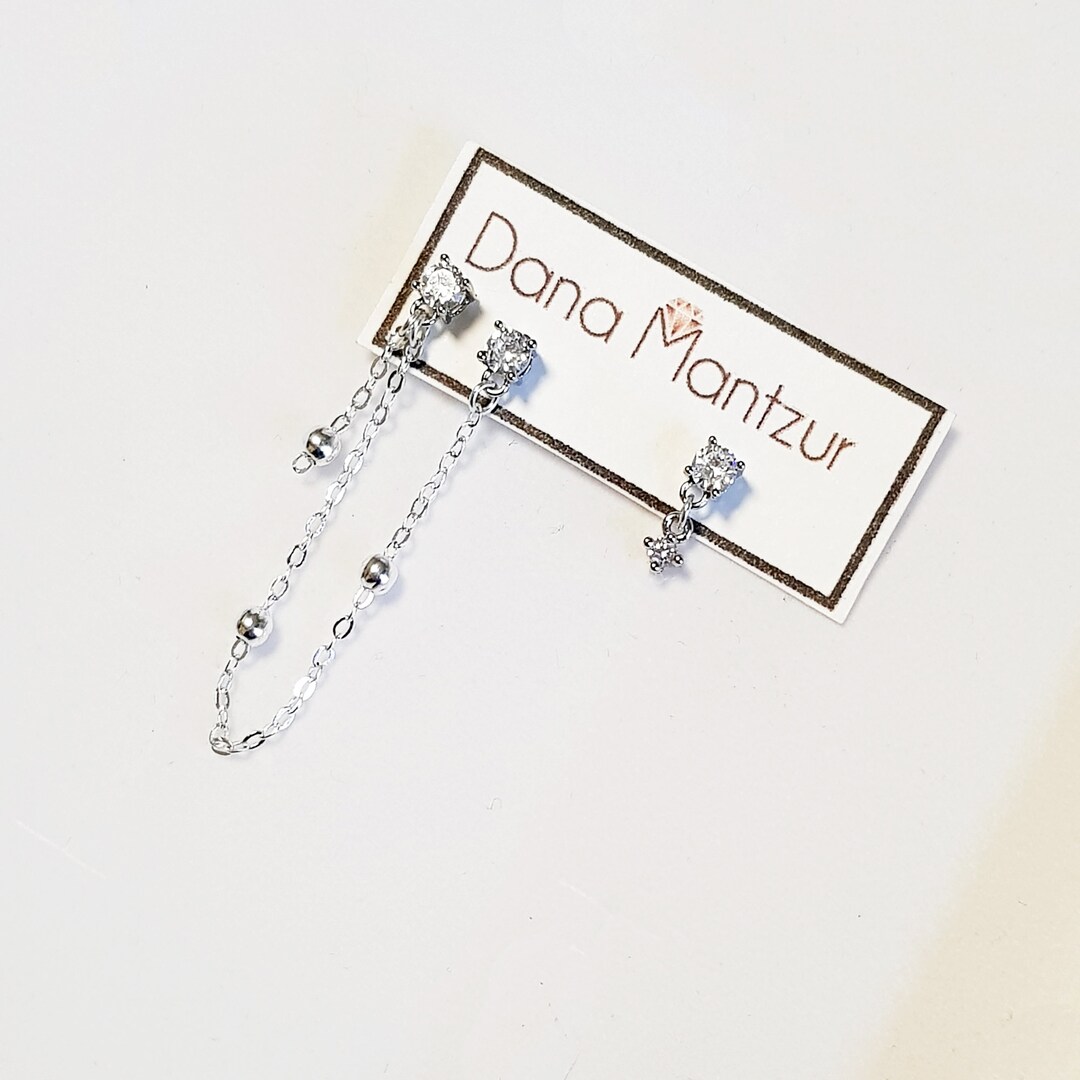 Two Hole Earrings, Double Hole Earring, Double Piercing Earrings ...