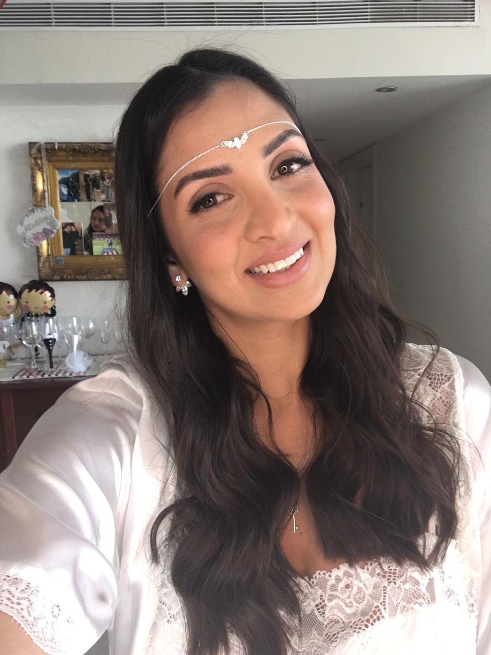 Forehead Jewelry Dainty Hair Chain Minimalist Bride - Etsy
