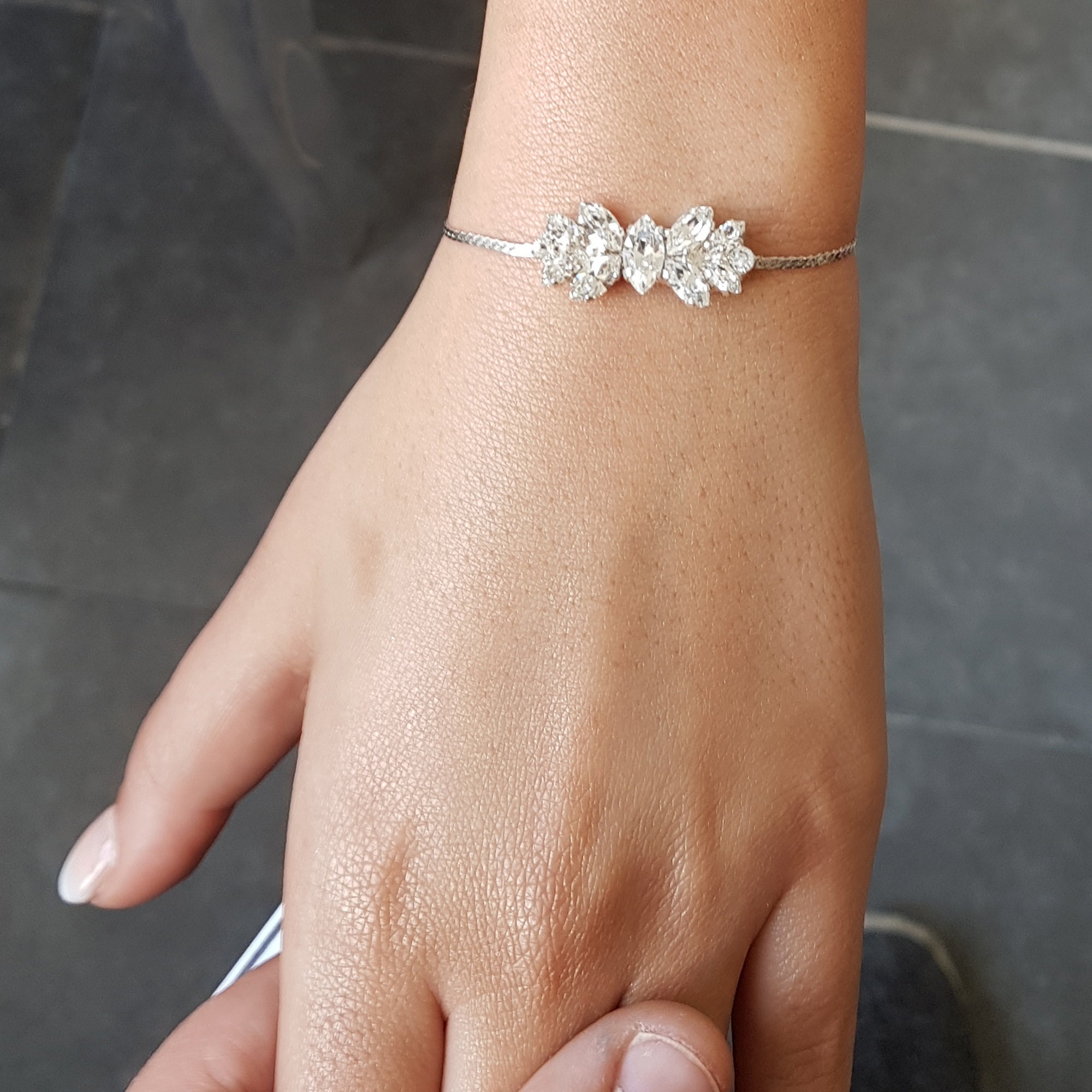 Wedding Bracelet Bridal Bracelet Silver Bridal Jewelry | Etsy