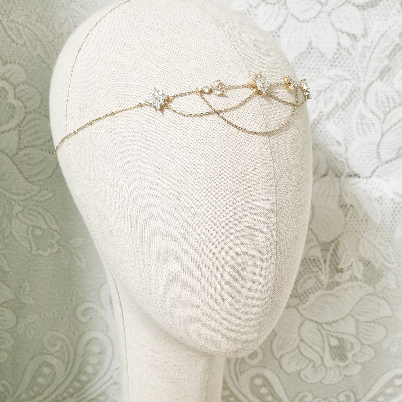 Bohemian Bride Forehead Jewelry Bridal Hair Chain Silver - Etsy