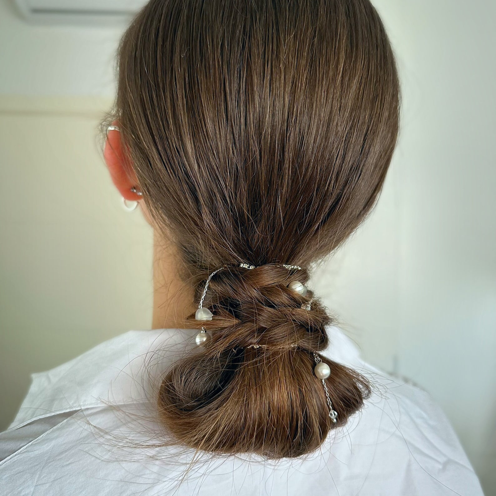 Delicate Pearl Hair Pins Hair Chain Clips Bridesmaid Hair - Etsy