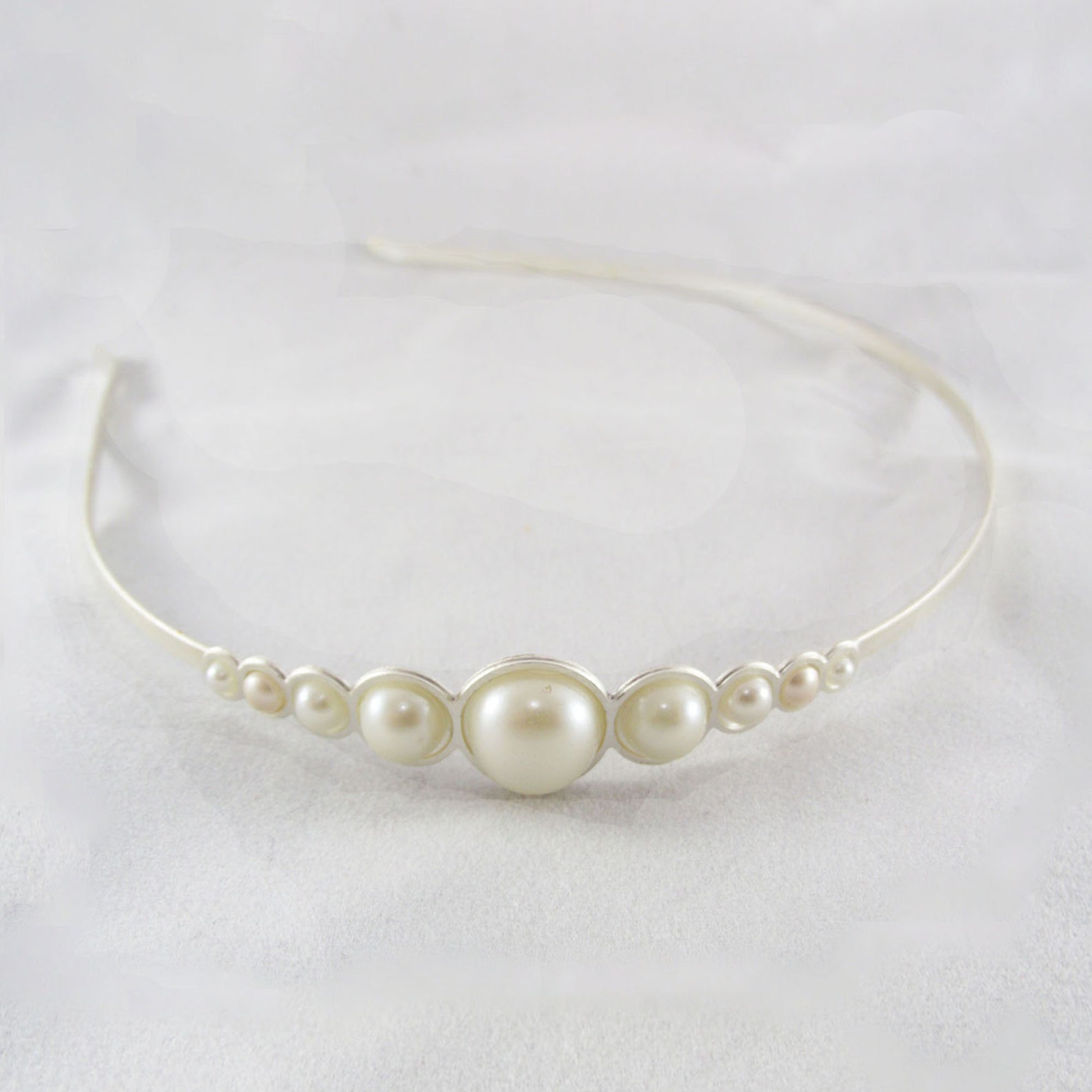 Pearl Headpiece Bridal Tiara Bridal Pearl Headpiece Wedding - Etsy