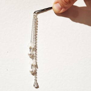 Delicate Pearl Hair Pins Hair Chain Clips Bridesmaid Hair - Etsy