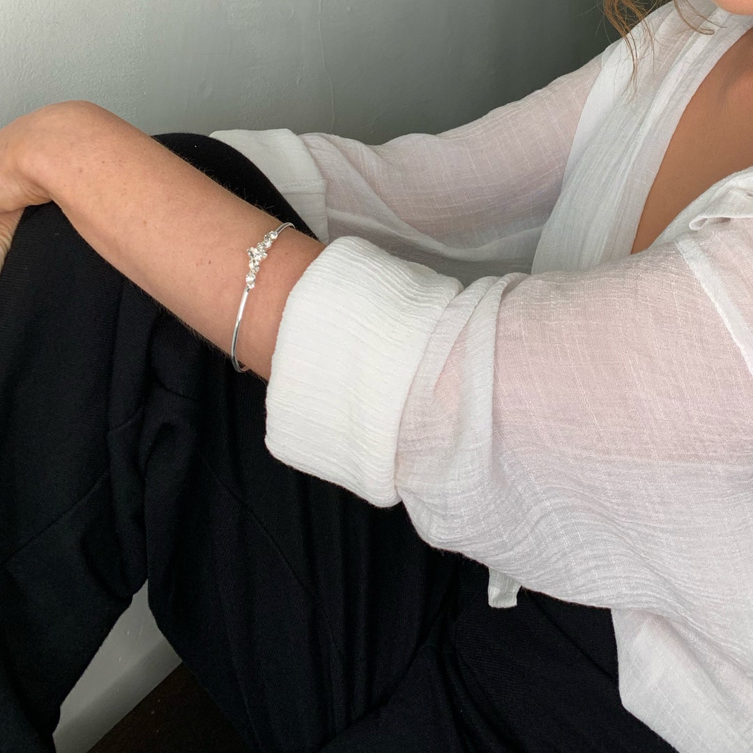 Bride Bracelet, Arm Cuff Bracelet, Bridal Open Cuff, Hard Cuff Bangle ...