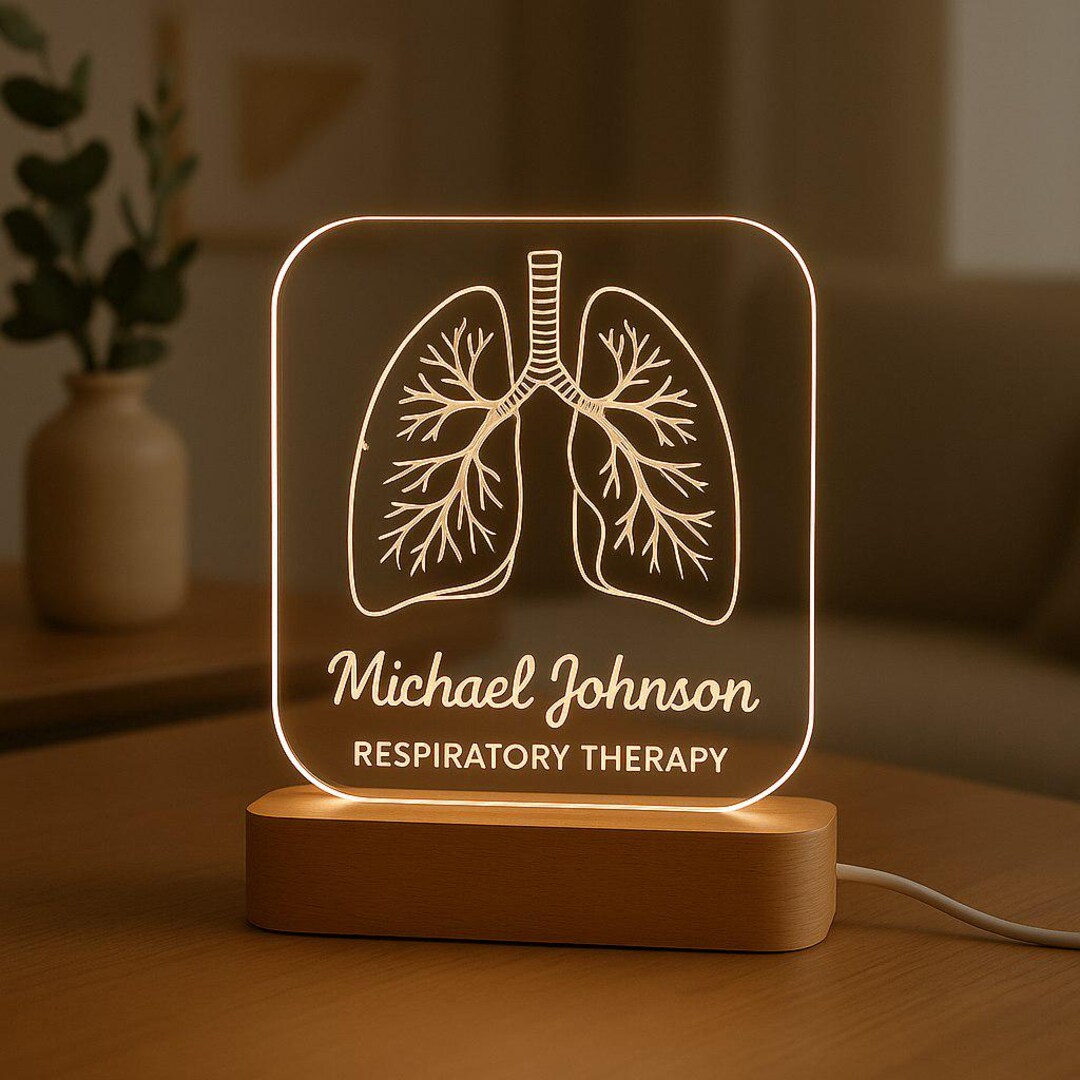 Respiratory Therapist Custom Night Light Personalized LED Gift With ...