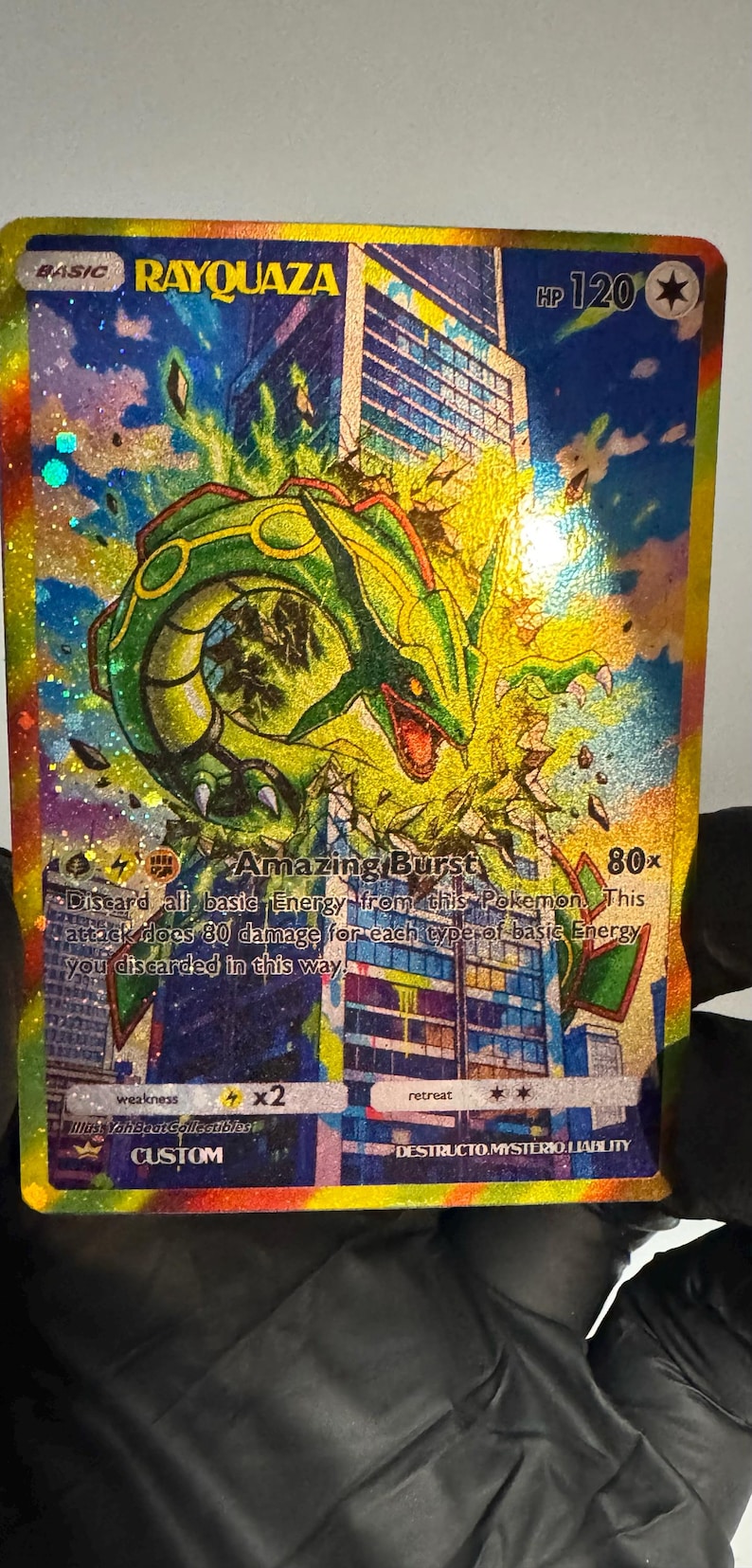 Custom Rayquaza Pokemon Card - Etsy