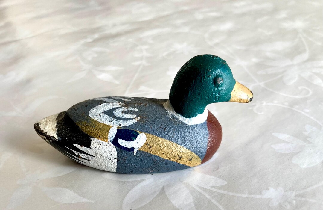 Vintage Lead Duck Miniature Hand Painted Paperweight - Etsy