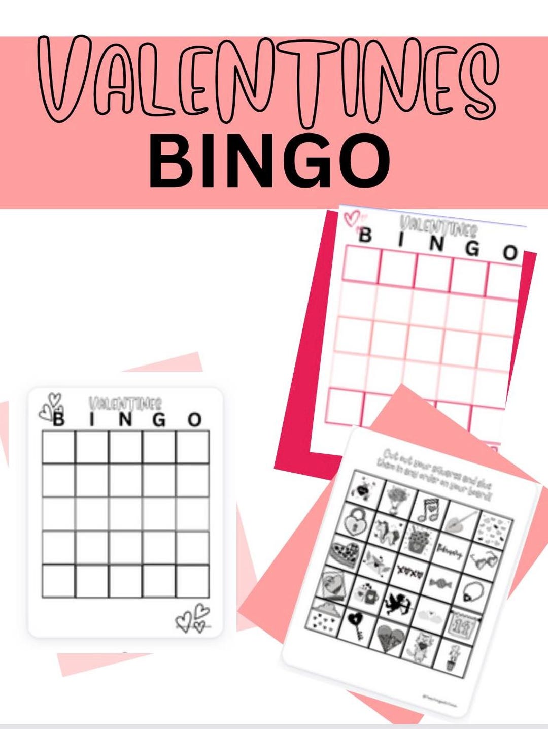 Buy Valentine’s Printable Cut and Paste Bingo Online in India - Etsy