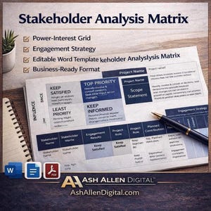 Stakeholder Matrix Template Google - Etsy