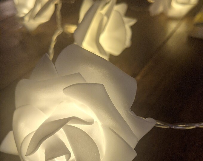 Rose Petal LED String Lights, Battery Operated Fairy Lights for Indoor ...