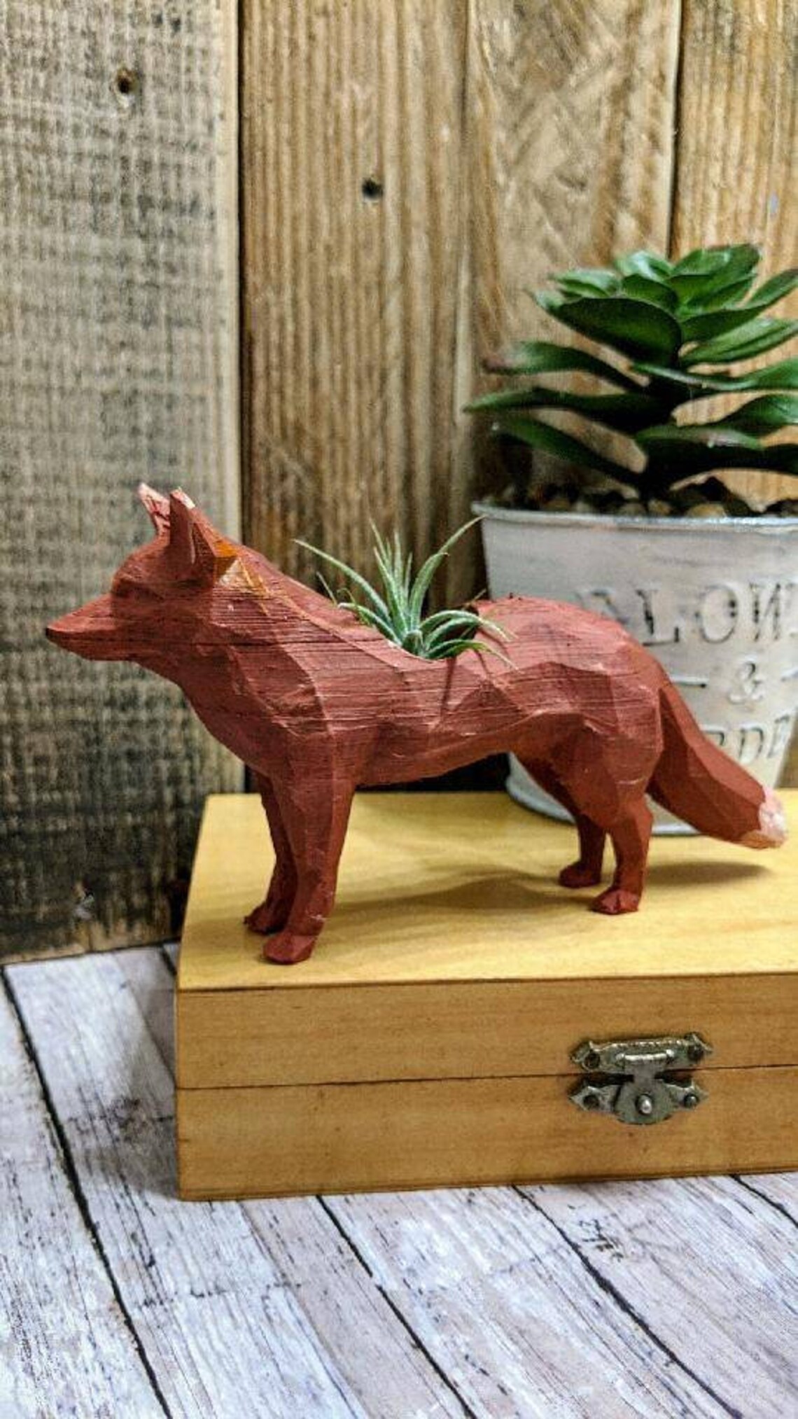 Cute Fox Planter for Indoor Gardening Red Fox or Arctic Fox | Etsy