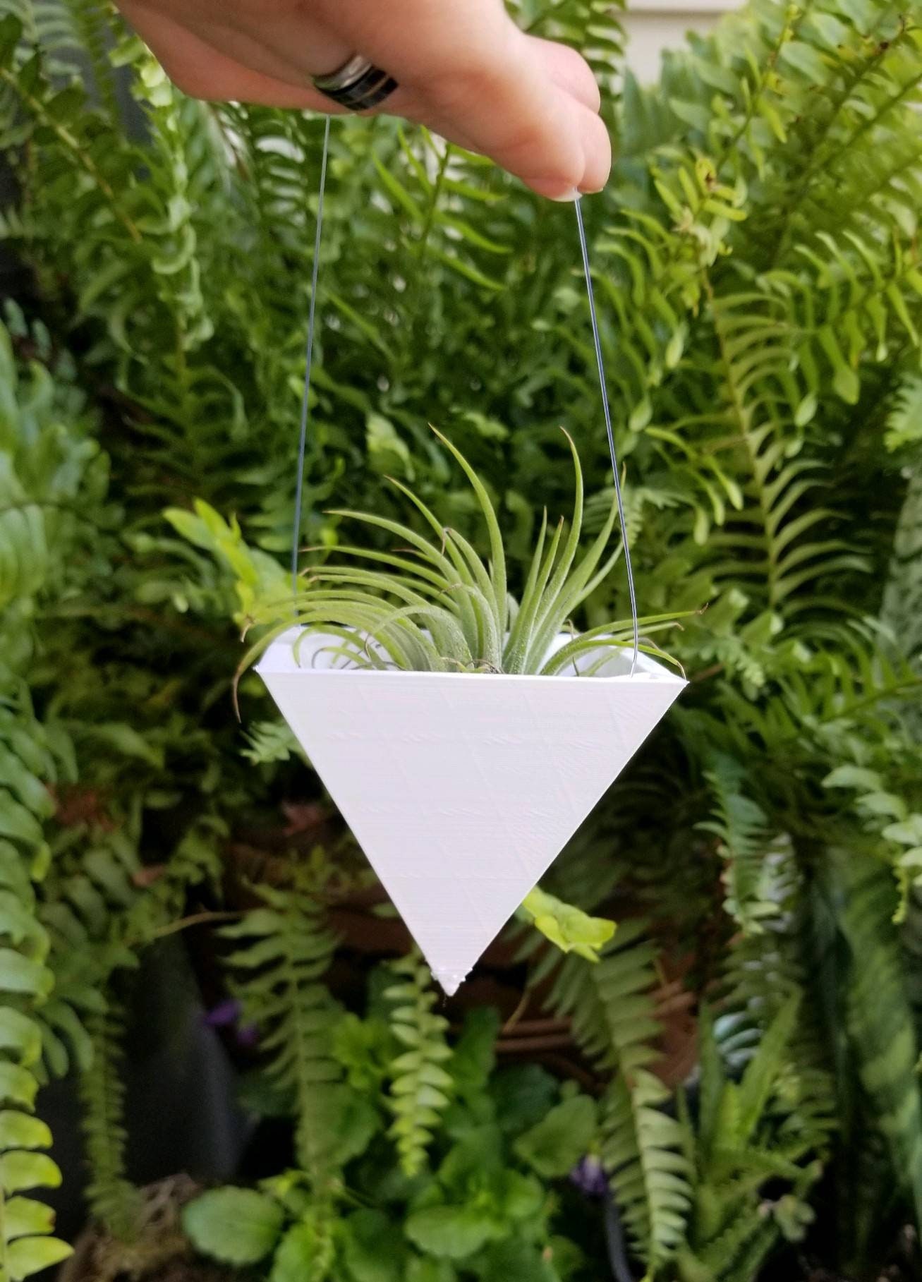 Hanging Pyramid Mini Planter for Home or Car mirror accessory | Etsy