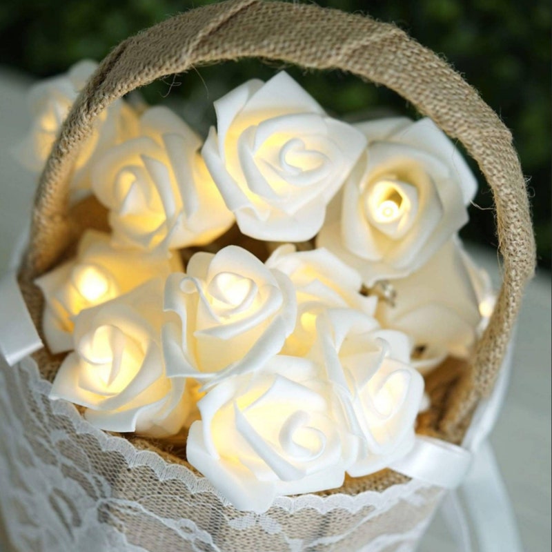 Rose String Lights - Etsy