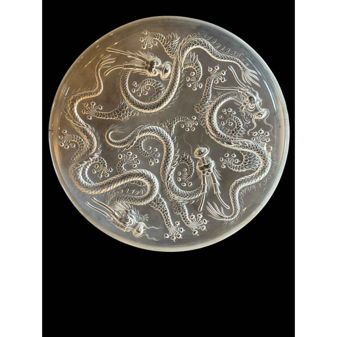 Antique 1930 Barolac Frosted Charger Bowl by Artist Josef Inwald RARE ...