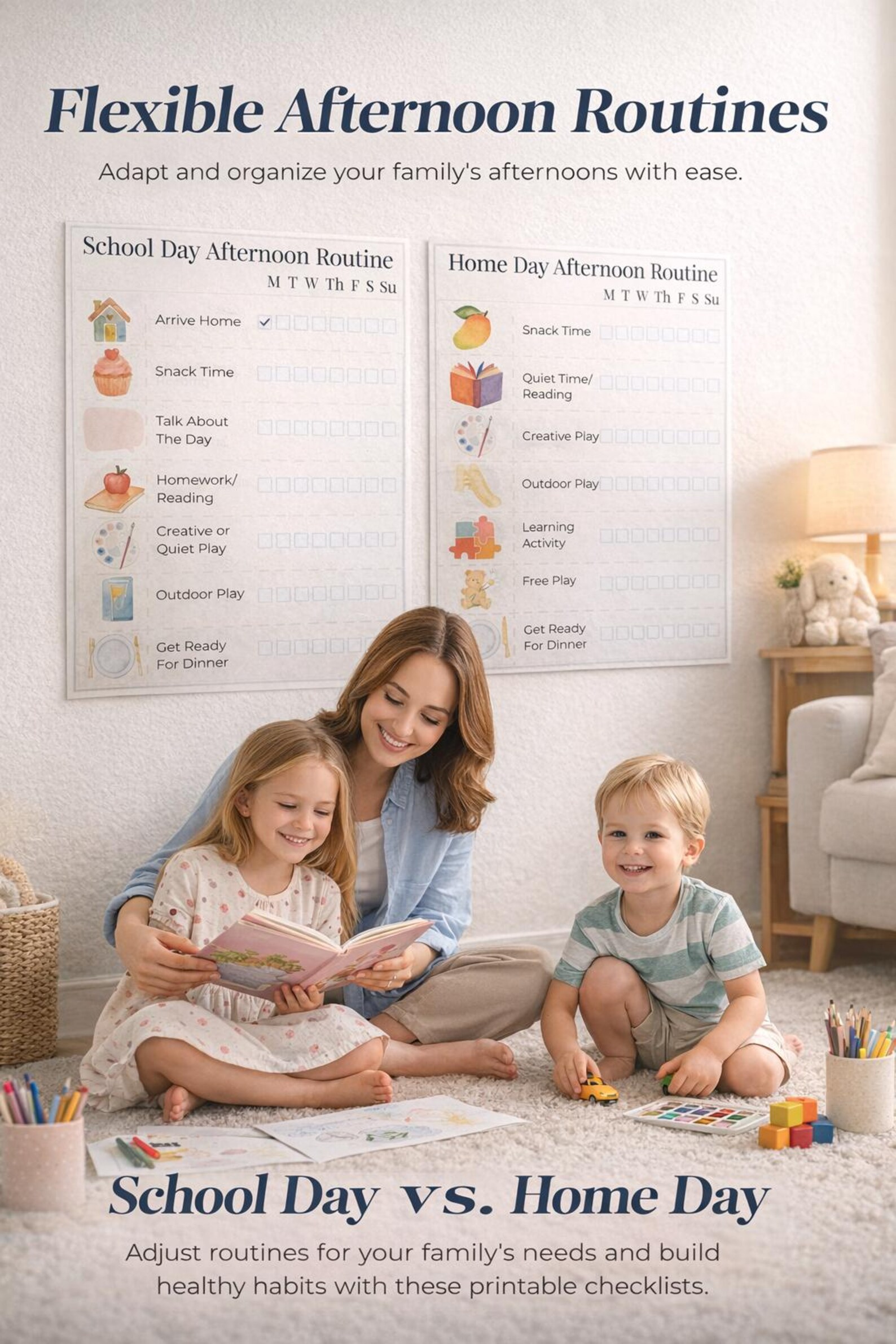 Kids Daily Routine Bundle, Visual Schedule Ages 3-6 (digital Download ...