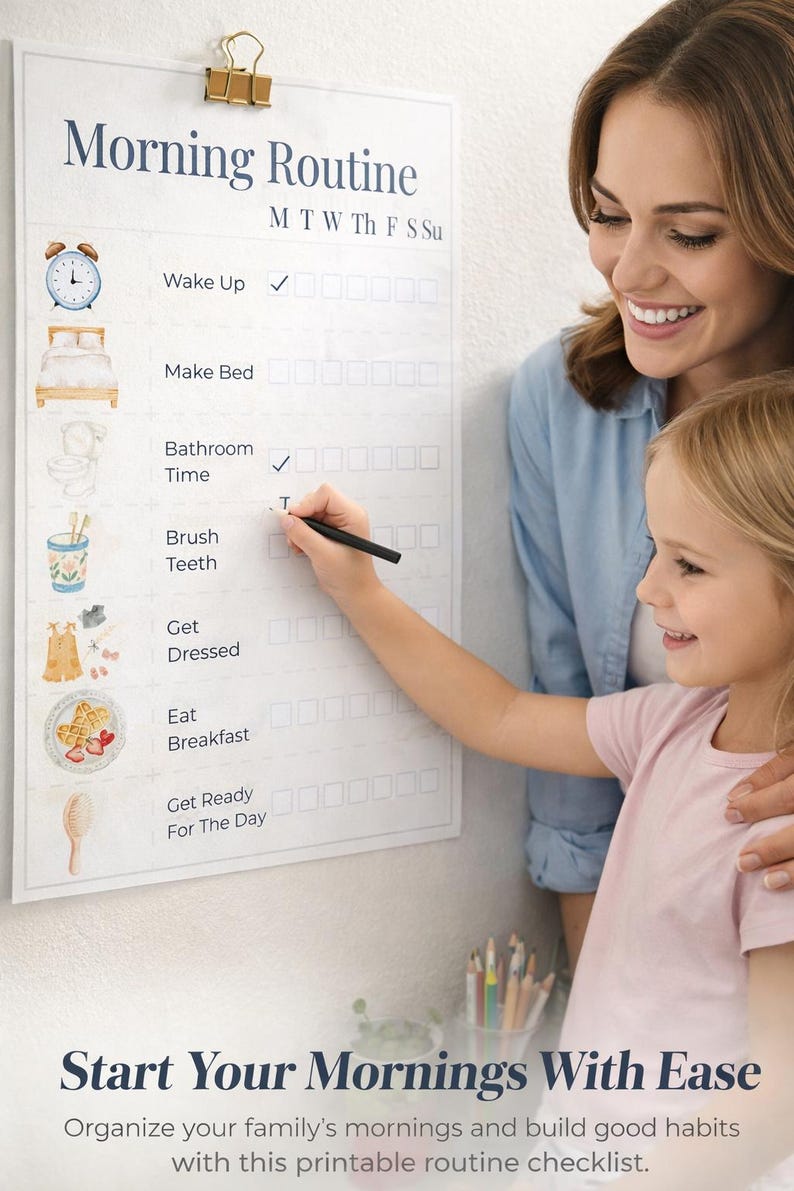 Kids Daily Routine Bundle, Visual Schedule Ages 3-6 (digital Download ...