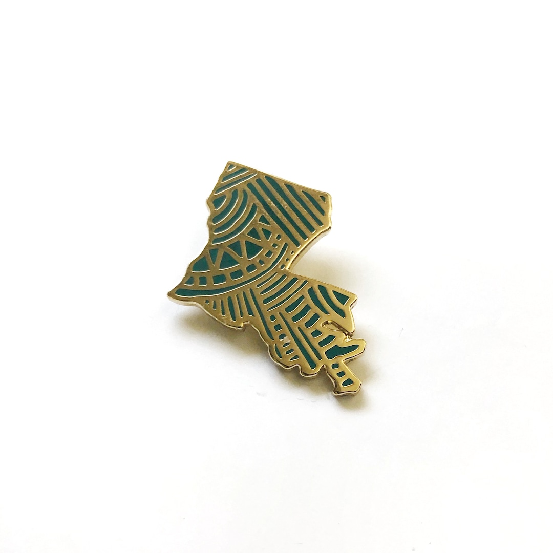 Louisiana State Enamel Pin Gold Plated Hard Enamel Pin, Cloisonné Pins ...