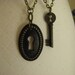 Key and Keyhole Necklace Set, Key Jewelry, Victorian, Layering Jewelry ...