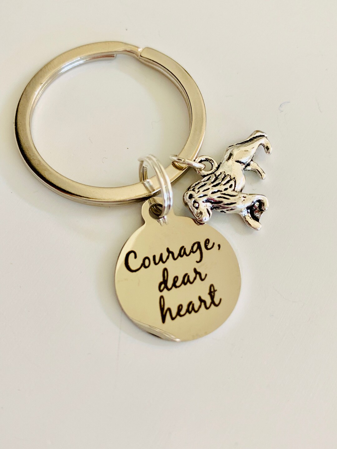 Courage Dear Heart Keychain, Aslan Narnia Keychain, Graduation Gift for ...