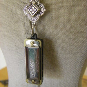 Harmonica Necklace, Working Mini Harmonica, Medieval Celtic Inspired ...