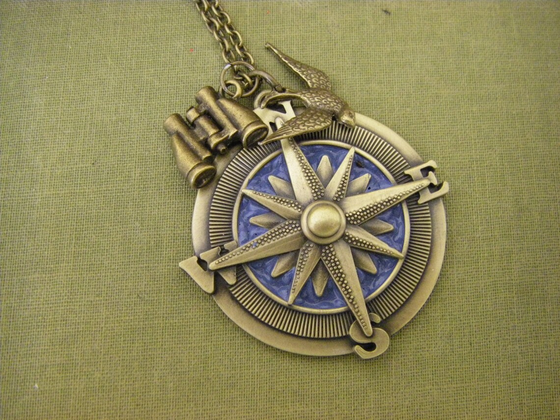 The Adventurer Necklace Compass Necklace Compass Jewelry - Etsy