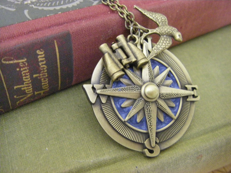 The Adventurer Necklace, Compass Necklace, Compass Jewelry, Wanderlust ...